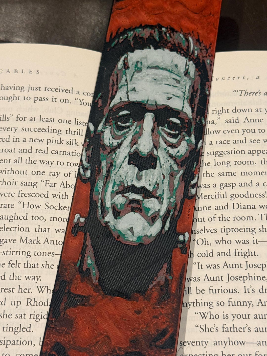 Frankenstein Monster Bookmark - 3D Printed Raised Textured Classic ...