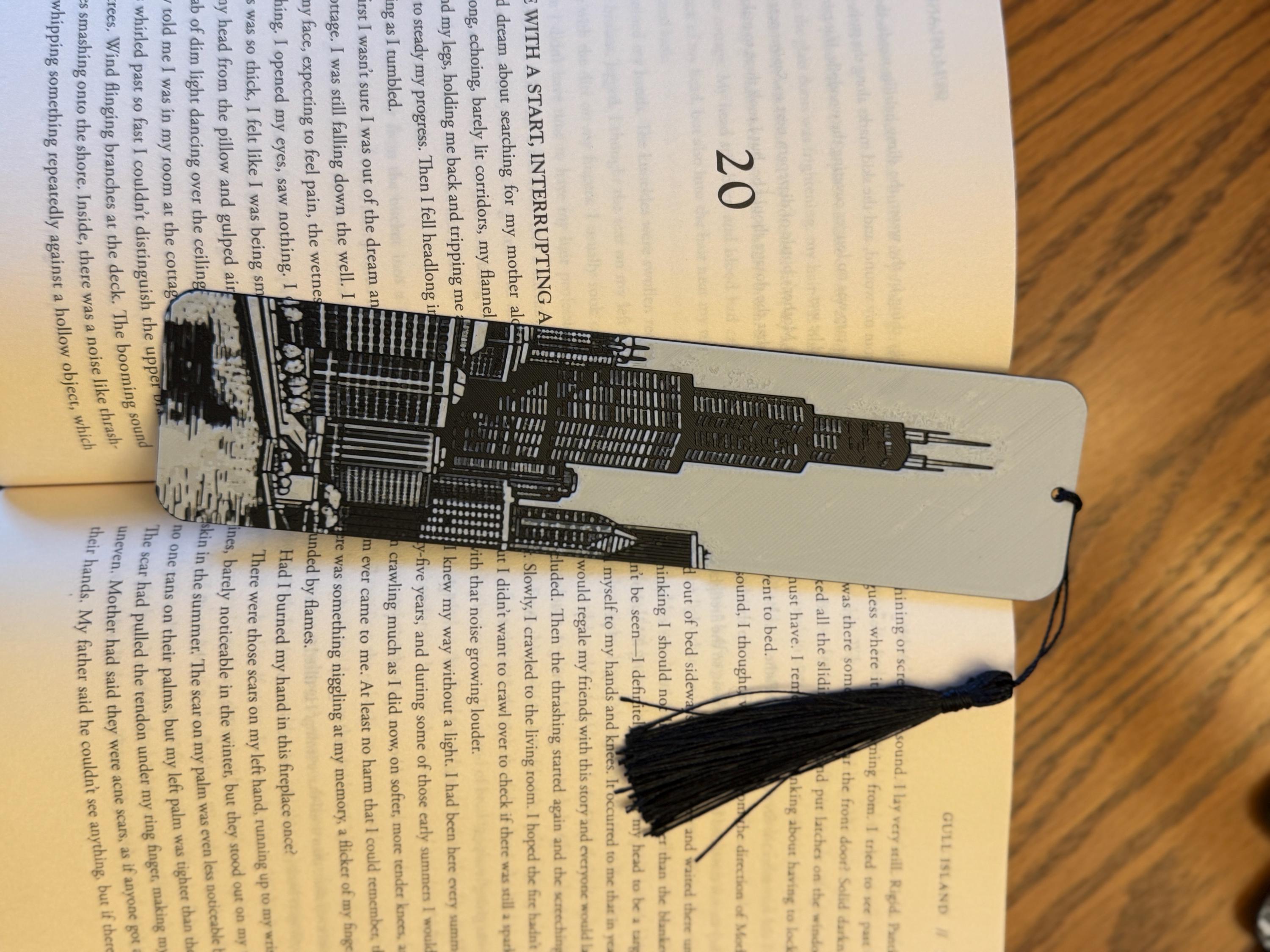 Chicago Bookmark, Willis Tower Bookmark, Cityscape Bookmark, 3d Printed ...