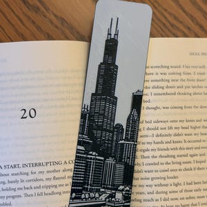 Chicago Bookmark, Willis Tower Bookmark, Cityscape Bookmark, 3d Printed ...