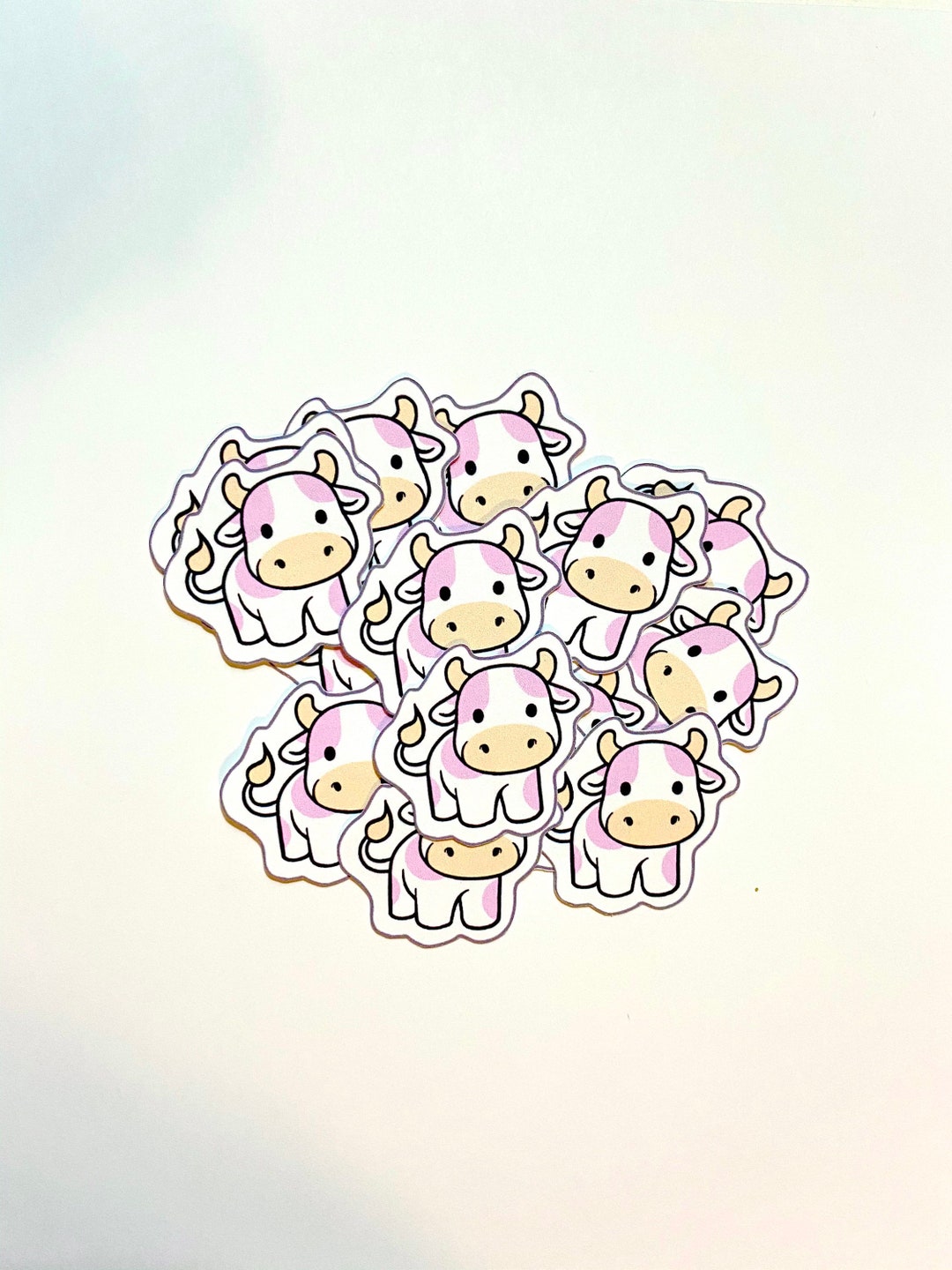 Strawberry Cow Sticker - Etsy