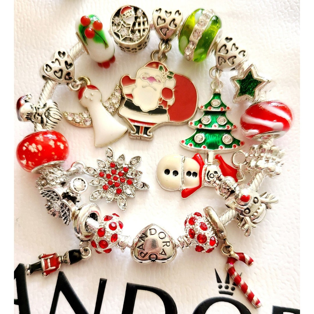 CHRISTMAS PANDORA CHARM Bracelet 925 Sterling Silver Nutcracker Santa ...