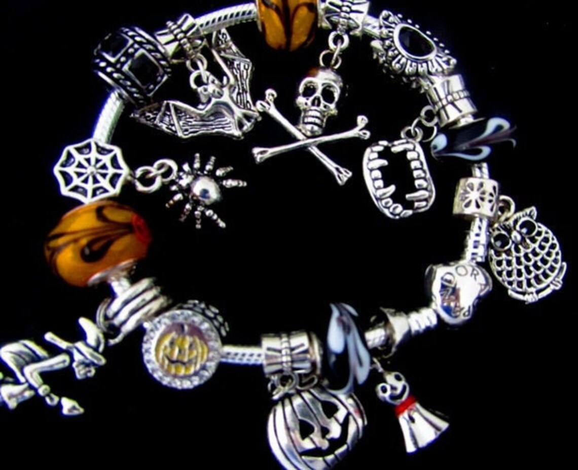 PANDORA GOTHIC HALLOWEEN encanto pulsera de plata esterlina | Etsy