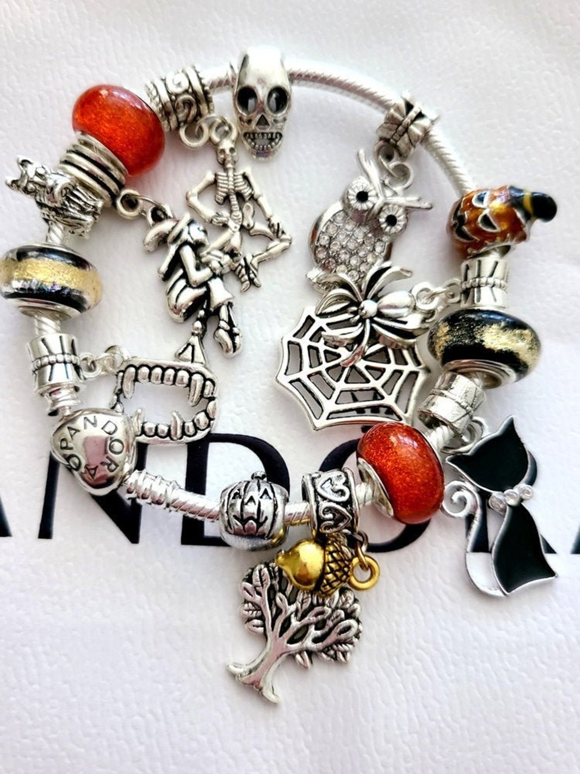 PANDORA HALLOWEEN GOTHIC Charm Bracelet Easter Mothers Day | Etsy