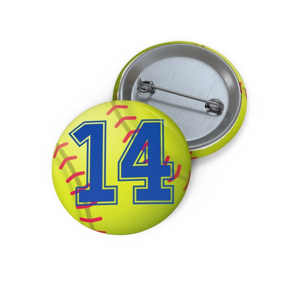 Softball Buttons - Etsy
