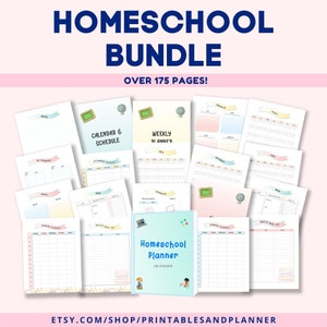 Homeschool Planner Printable Bundle, Secular Homeschool Planner ...
