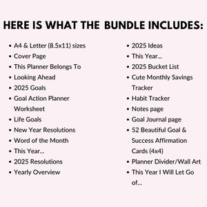 2025 Printable Goal Setting Planner and Affirmation Card Bundle | New ...