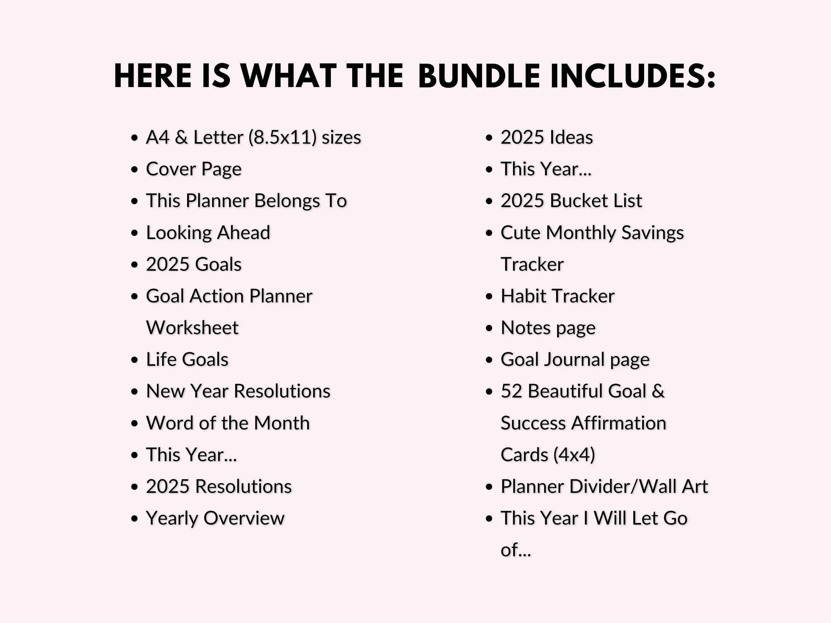 2025 Printable Goal Setting Planner and Affirmation Card Bundle | New ...
