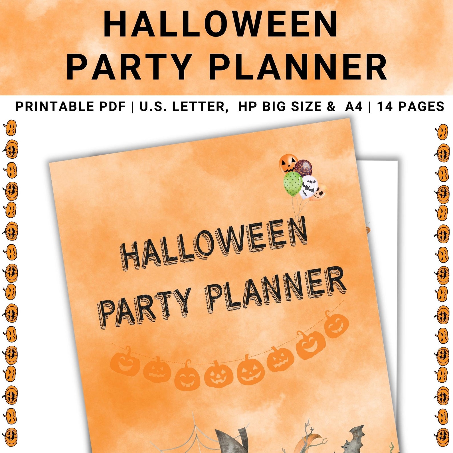 Printable Halloween Party Planner Halloween Party Organizer - Etsy