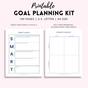 Printable Goal Planner Kit 2024, Goal Setting, Quarterly Goals, Yearly ...