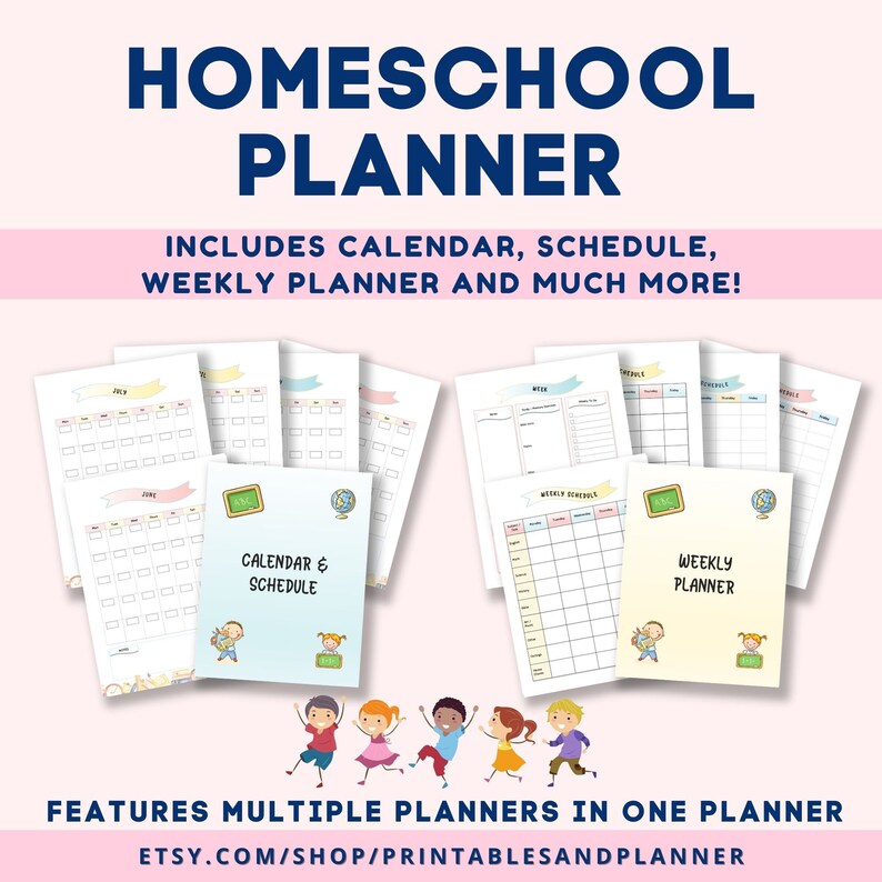 Homeschool Planner Printable Bundle, Secular Homeschool Planner ...