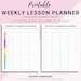 Printable Teacher Planner, Teacher Plan Book, Teacher Agenda, Lesson ...