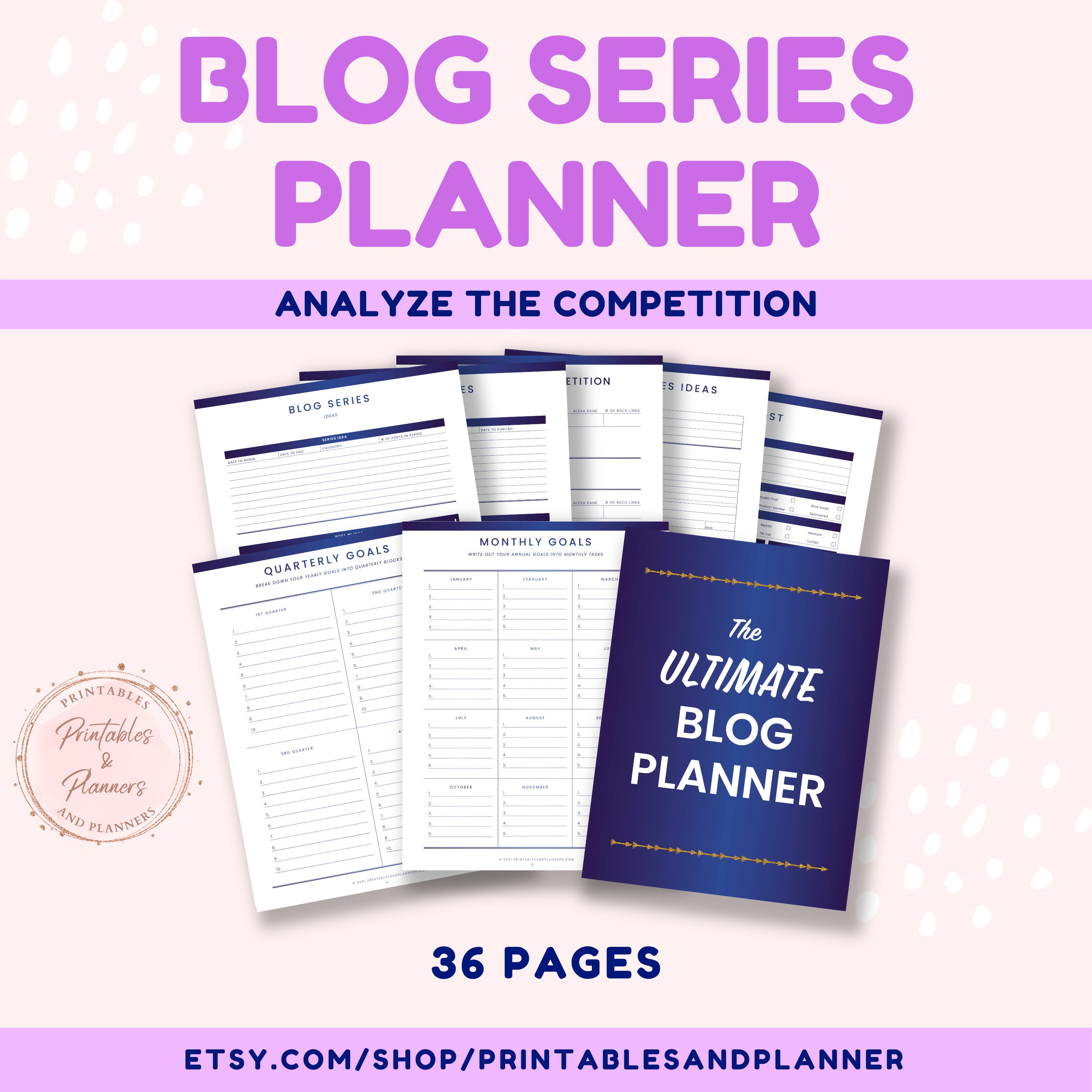 Blog Planner, Blogging Planner, Blogger Planner, Blog Serien Planer ...