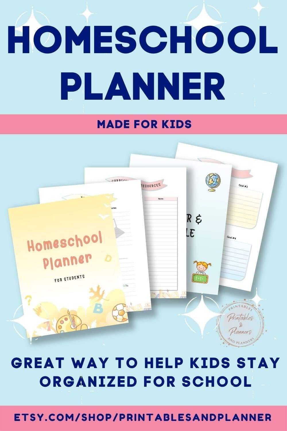 Homeschool Planner Printable Bundle, Secular Homeschool Planner ...