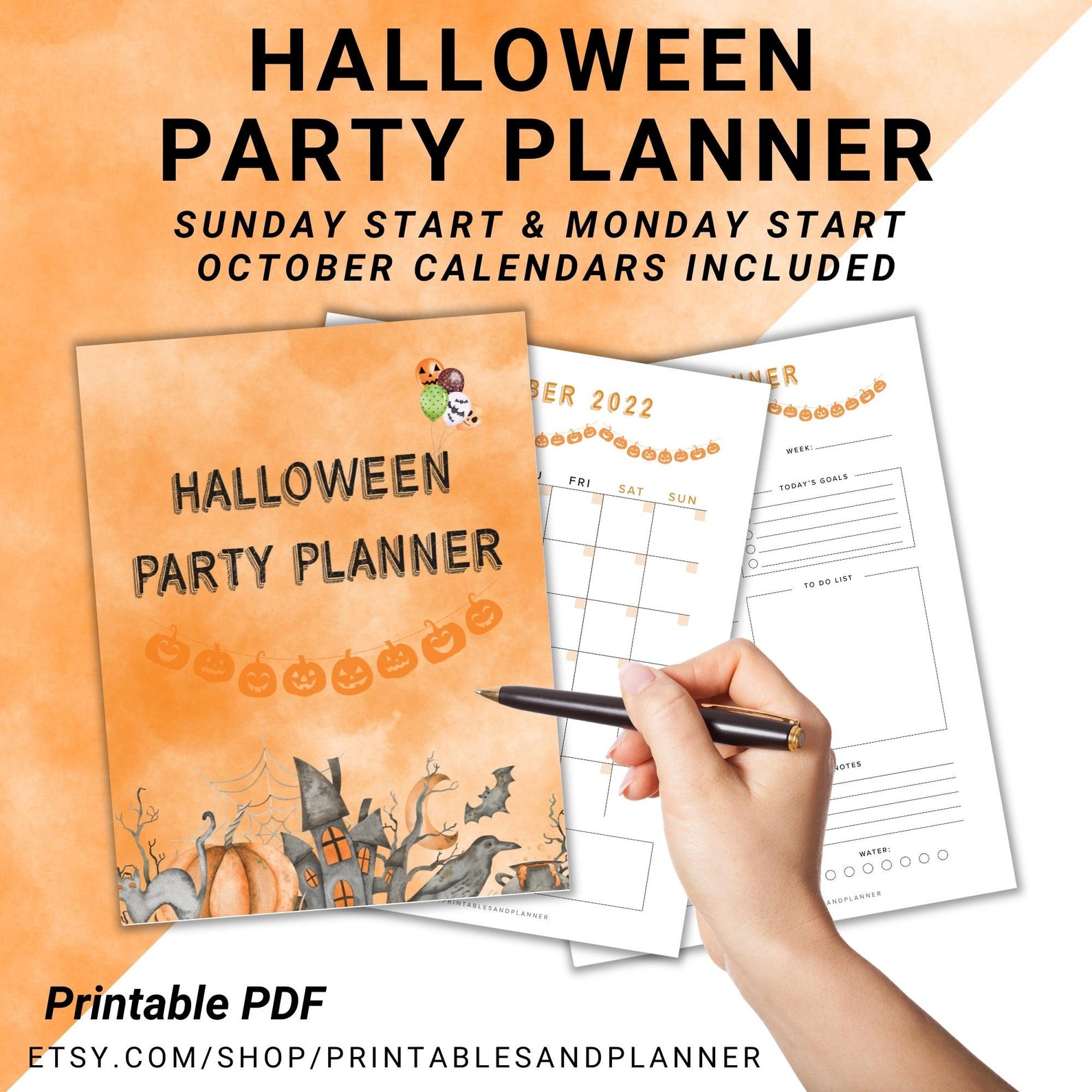 Printable Halloween Party Planner Halloween Party Organizer - Etsy