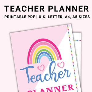 Printable Teacher Planner, Teacher Plan Book, Teacher Agenda, Lesson ...
