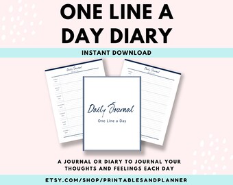 One Line a Day Journal - Etsy