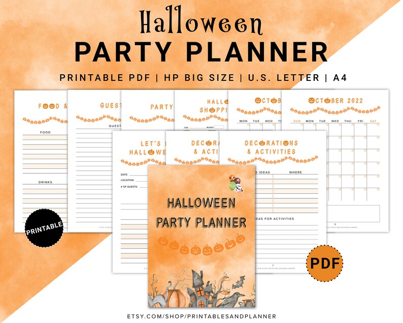 Printable Halloween Party Planner | Halloween Party Organizer ...