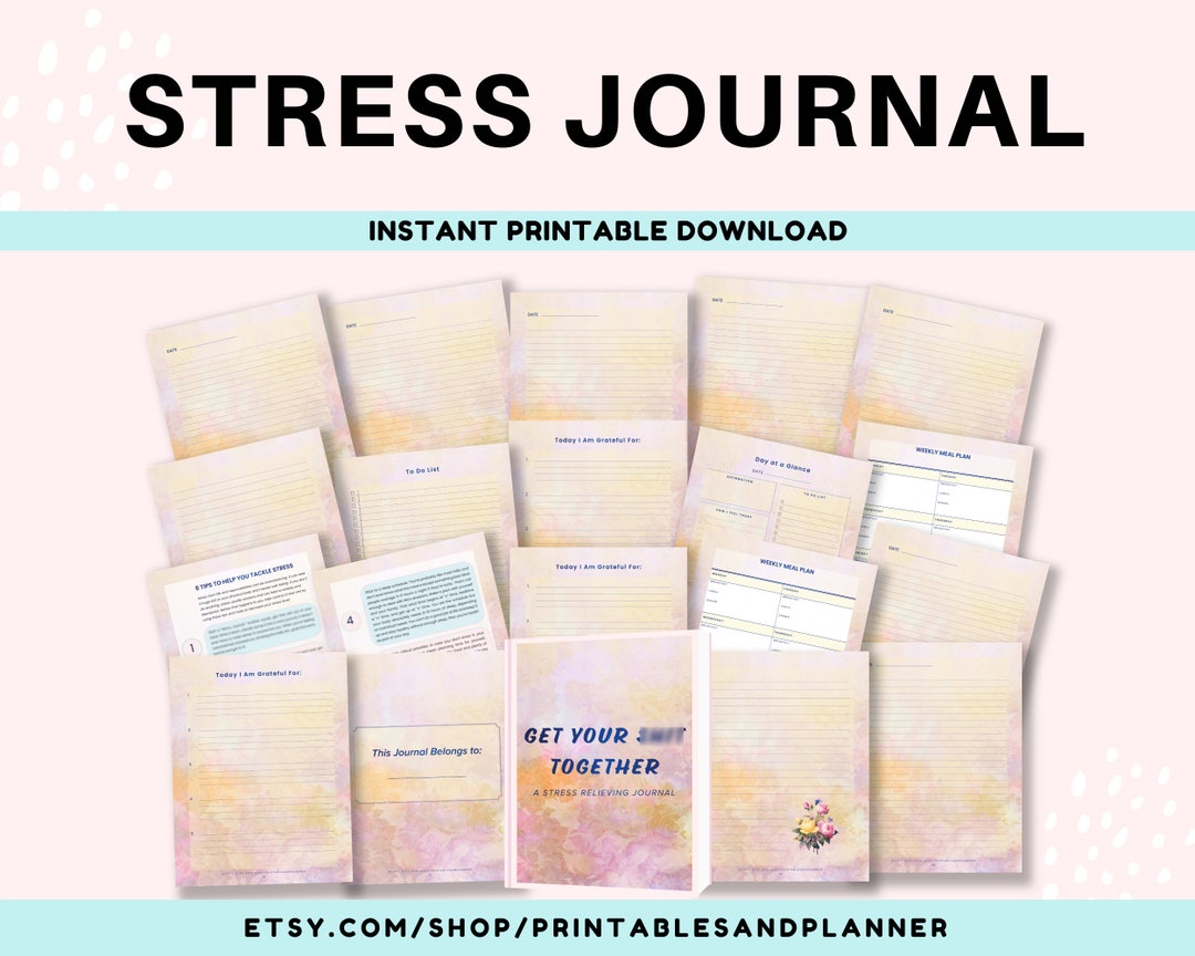 Stress and Anxiety Journal for Mental Health Wellness and Happiness ...