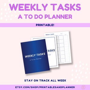 Weekly to Do List Printable| the Weekly Tasks Planner Printable Will ...