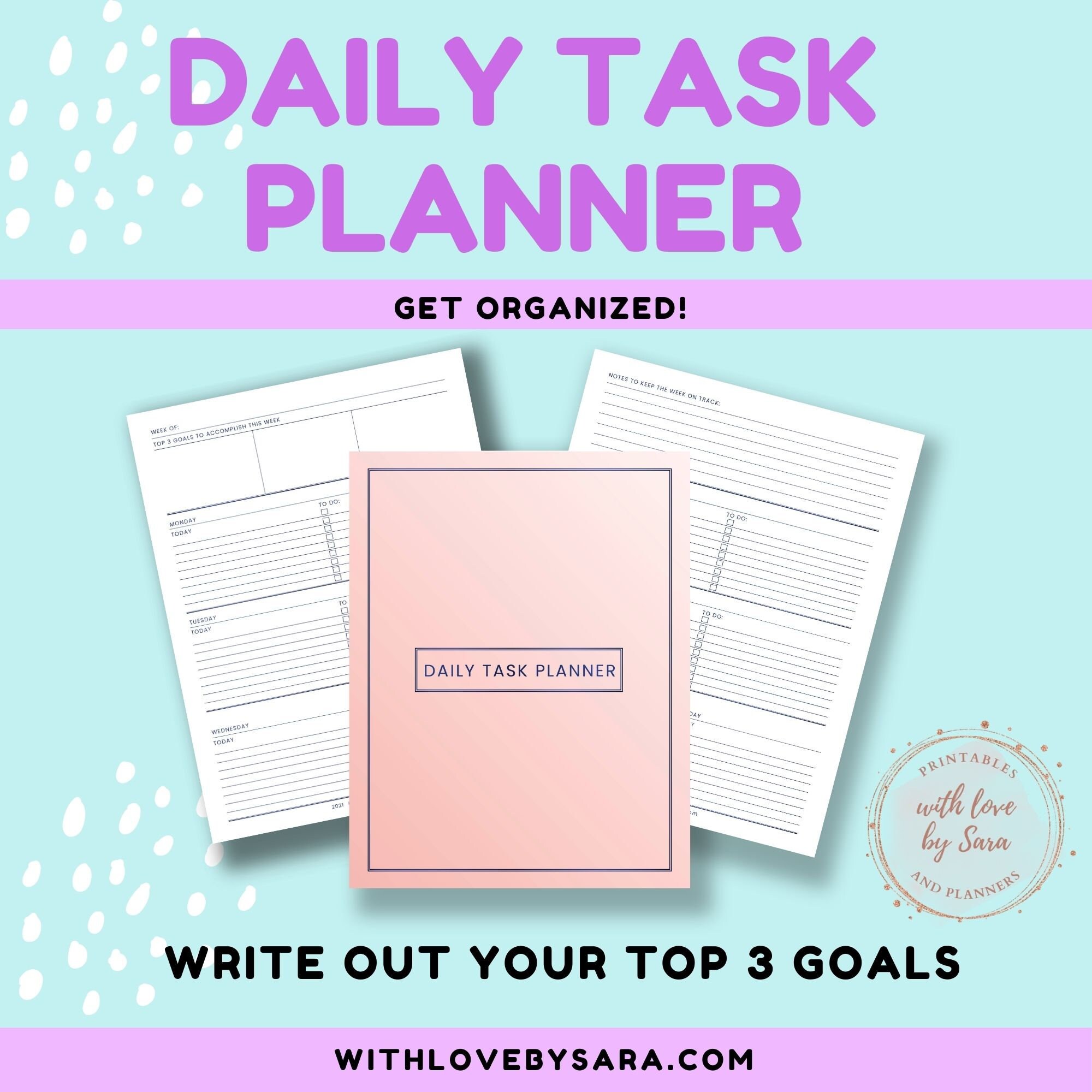 Printable Weekly Planner Weekly Task Planner Undated Weekly Week at A ...