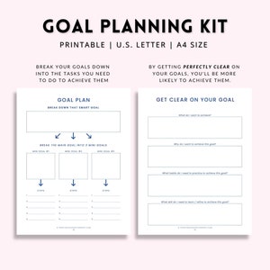 Printable Goal Planner Kit 2024, Goal Setting, Quarterly Goals, Yearly ...
