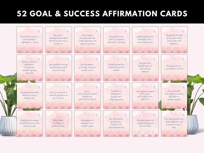 2025 Printable Goal Setting Planner and Affirmation Card Bundle | New ...