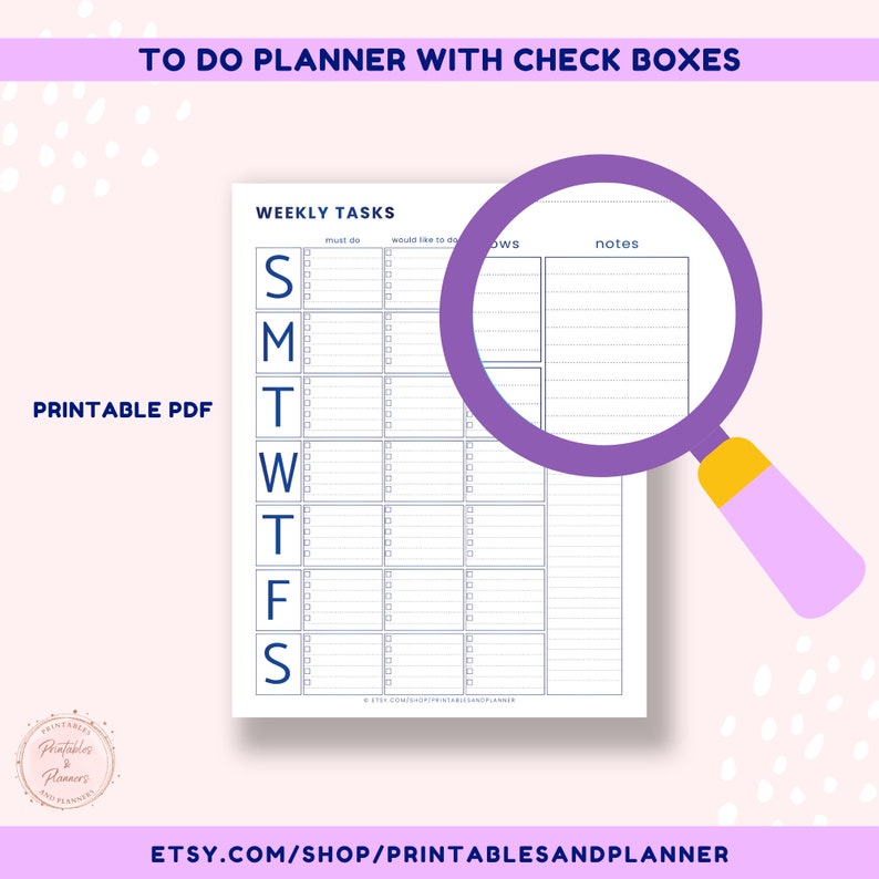 Weekly to Do List Printable the Weekly Tasks Planner Printable Will ...