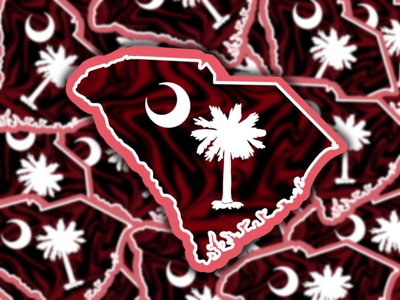 South Carolina Uofsc Colors-inspired Glossy Weatherproof - Etsy