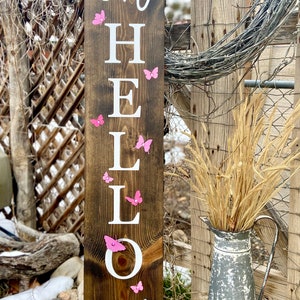 Oh Hello LED Lighted Porch Sign, Bunny Porch Sign With Lighted ...