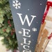 LED Lighted Winter Snowman Welcome Sign for Front Porch Light - Etsy