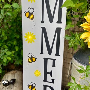 LED Lighted Hello Summer Bee Welcome Sign for Front Porch, Hello Summer ...