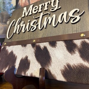 Western Cowboy Christmas Theme Merry Christmas Shelf Decor Sign With ...