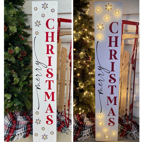 Led Lighted Reindeer Christmas Porch Sign - Etsy