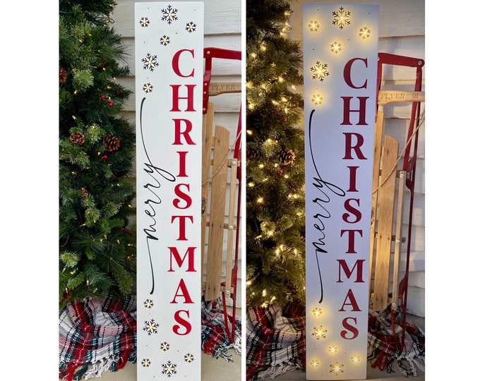 Reversible Christmas Porch Leaner Porch Leaner Front Porch Leaner Front ...