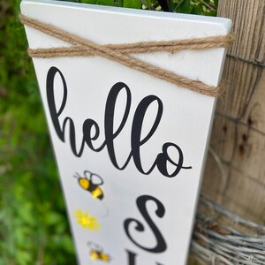 LED Lighted Hello Summer Bee Welcome Sign for Front Porch, Hello Summer ...