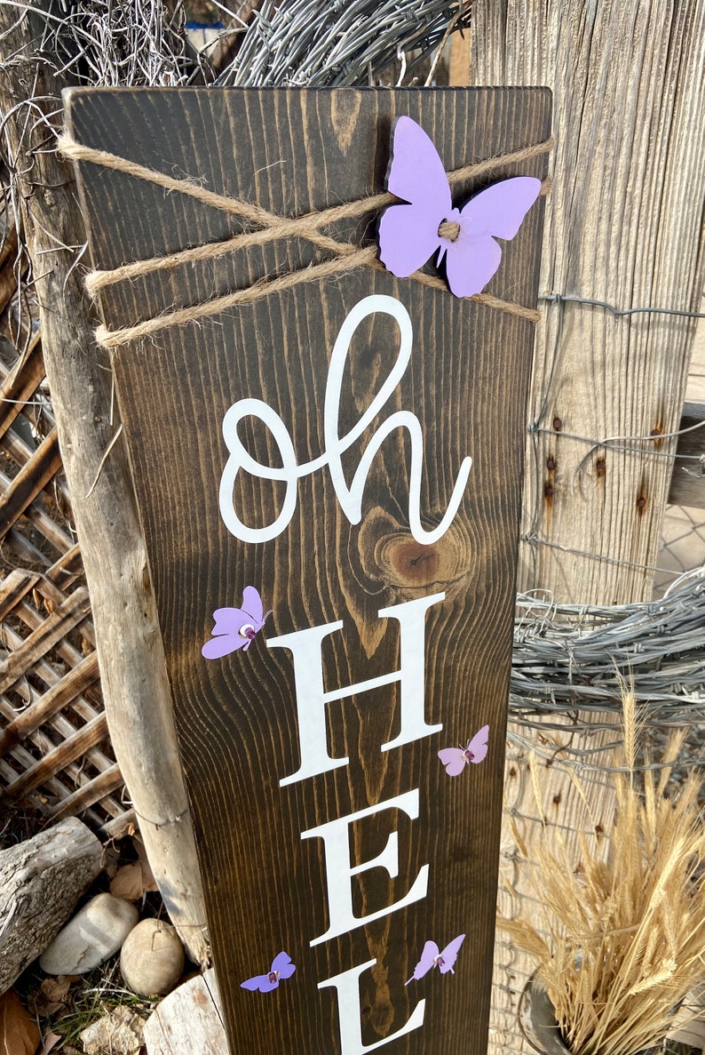 Oh Hello LED Lighted Porch Sign Bunny Porch Sign With Lighted - Etsy