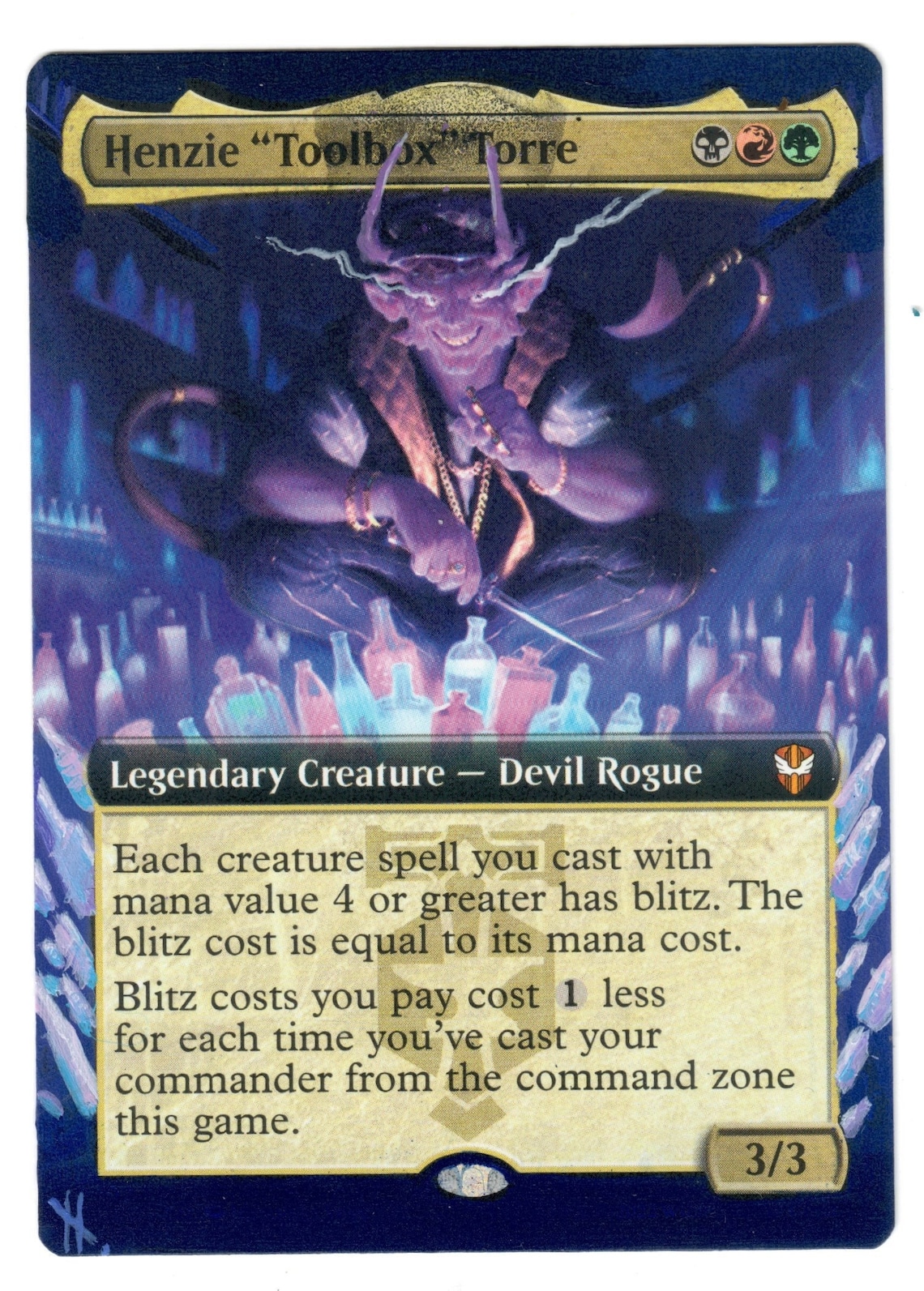 Henzie Toolbox Torre Altered Full Art MTG Magic Devil - Etsy