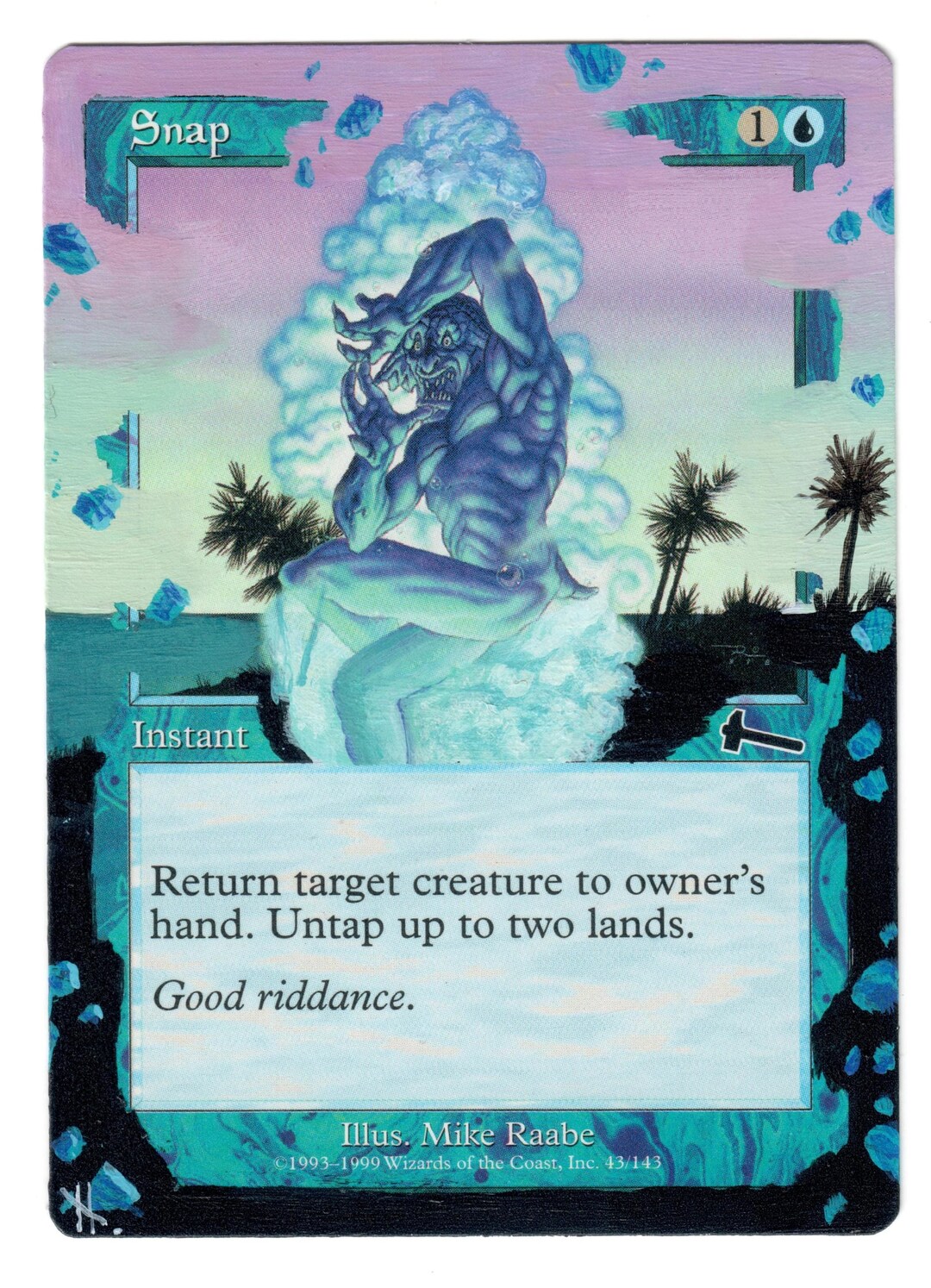 Snap Altered Art Magic MTG Old School Retro Border Hand Painted Urzas ...