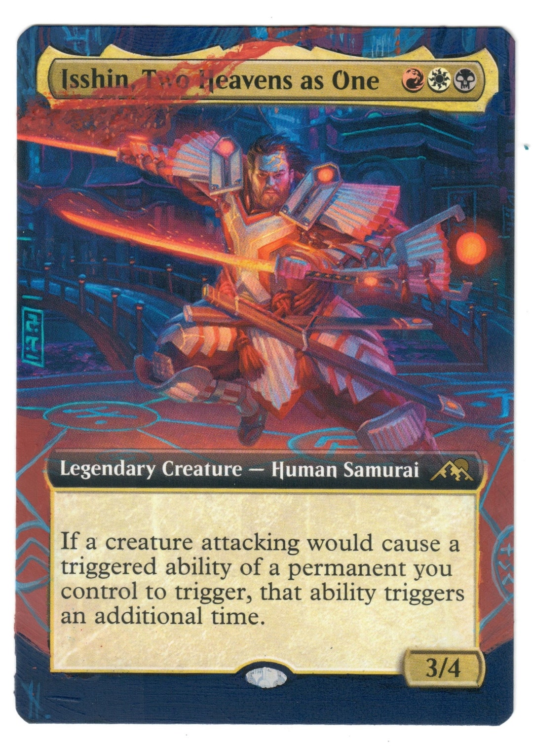 Isshin Two Heavens as One Altered Art MTG Magic EDH Extended Borderless ...