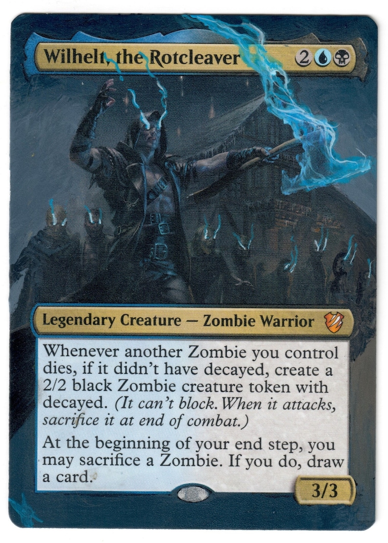 Wilhelt the Rotcleaver Full Art Altered MTG Magic EDH Commander Zombie ...