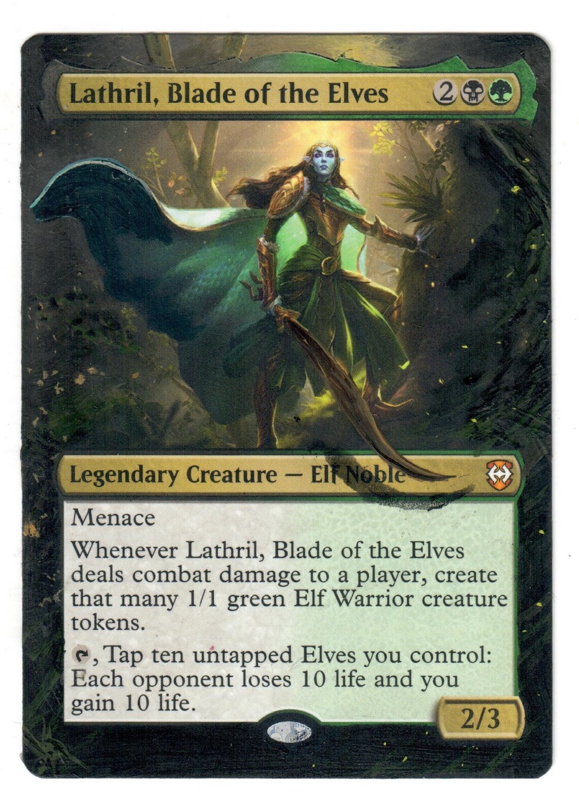 Lathril Blade of the Elves Altered Art MTG Magic Full Extended ...
