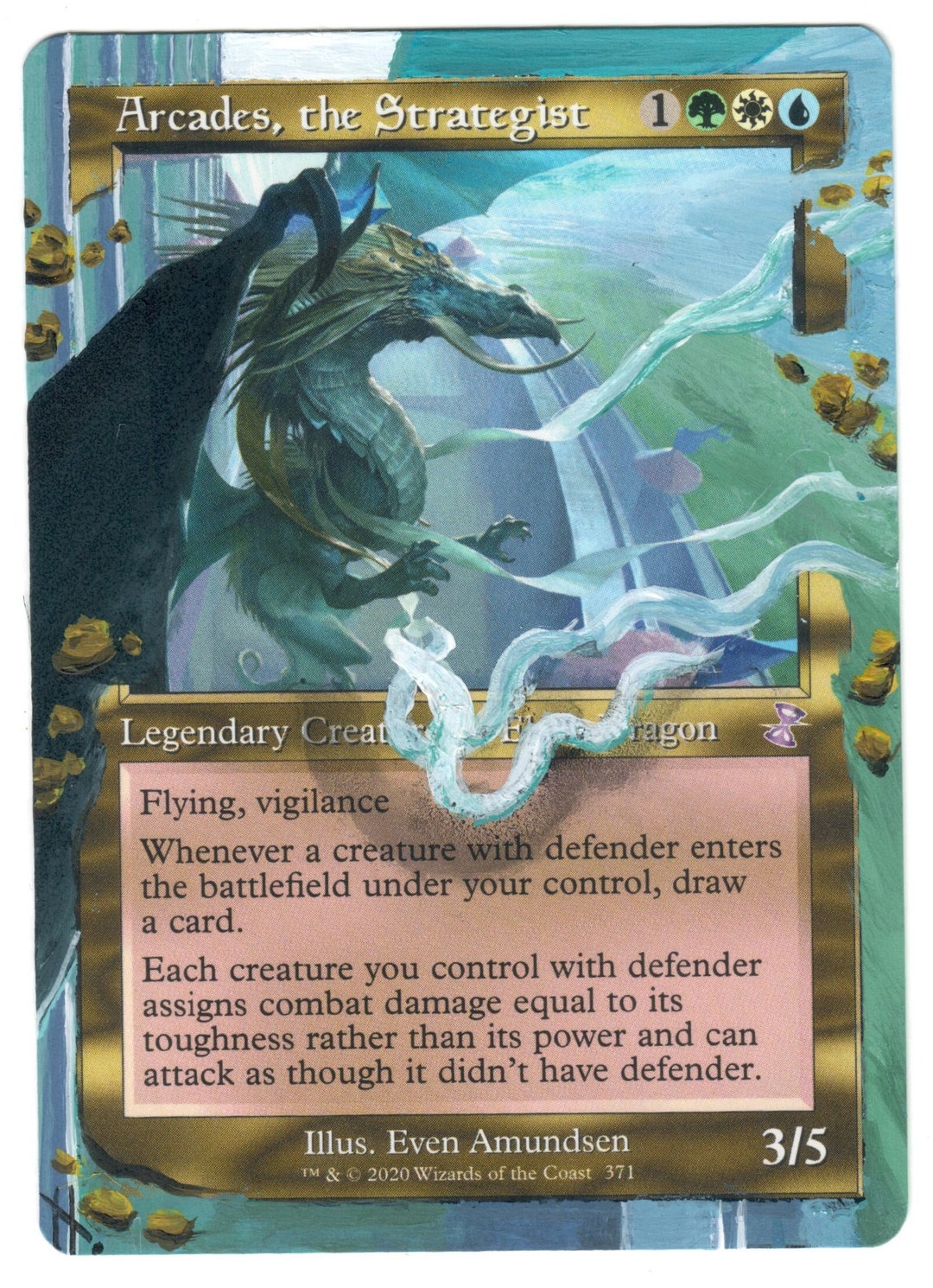 Arcades the Strategist Altered Full Art MTG Magic Elder Dragon Walls ...