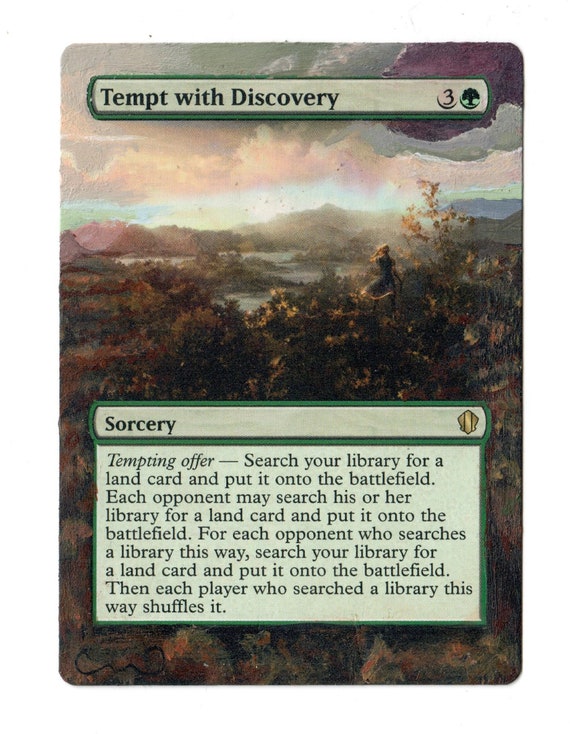 Tempt with Discovery Altered Art MTG Magic Commander EDH | Etsy