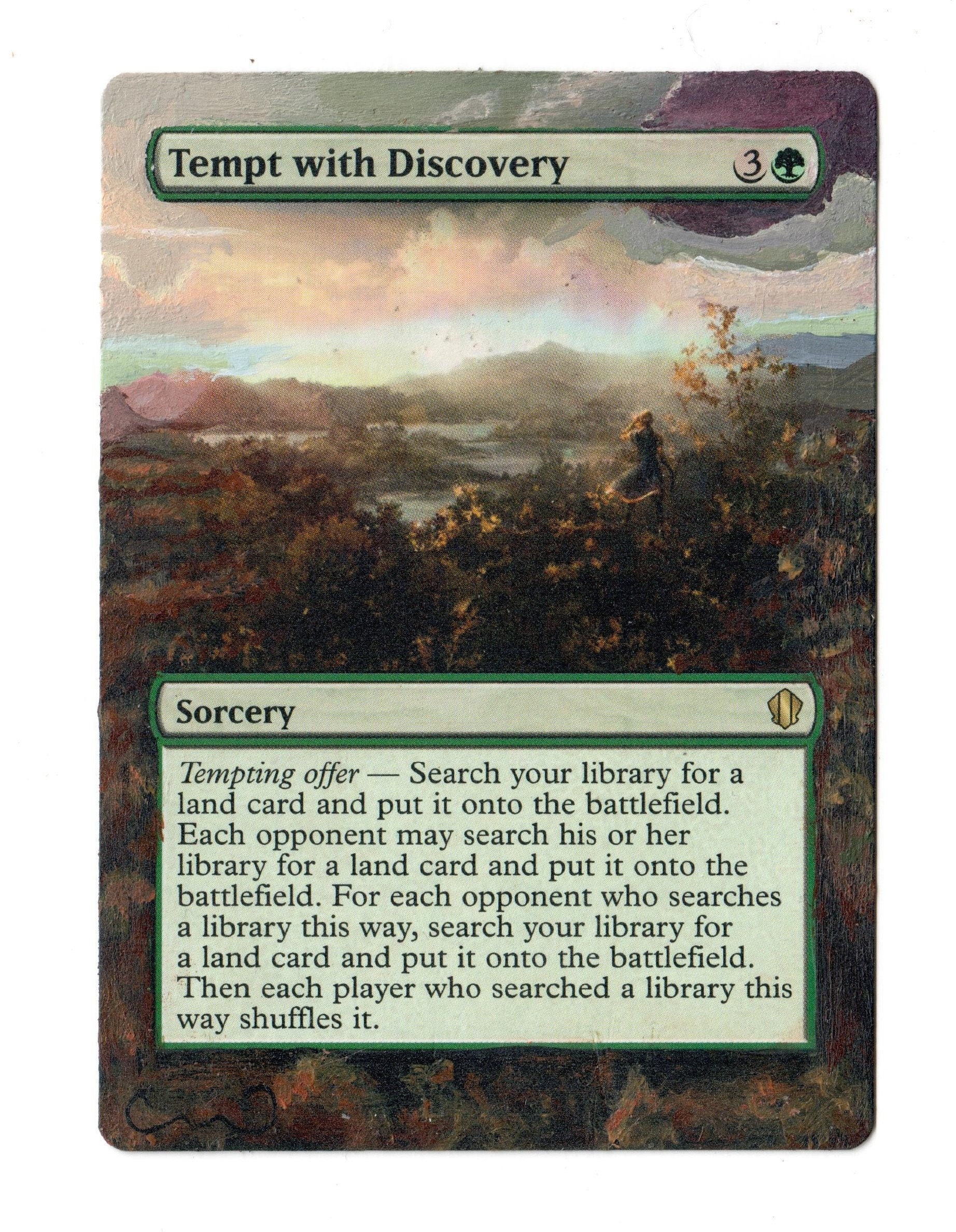 Tempt With Discovery Altered Art MTG Magic Commander EDH - Etsy