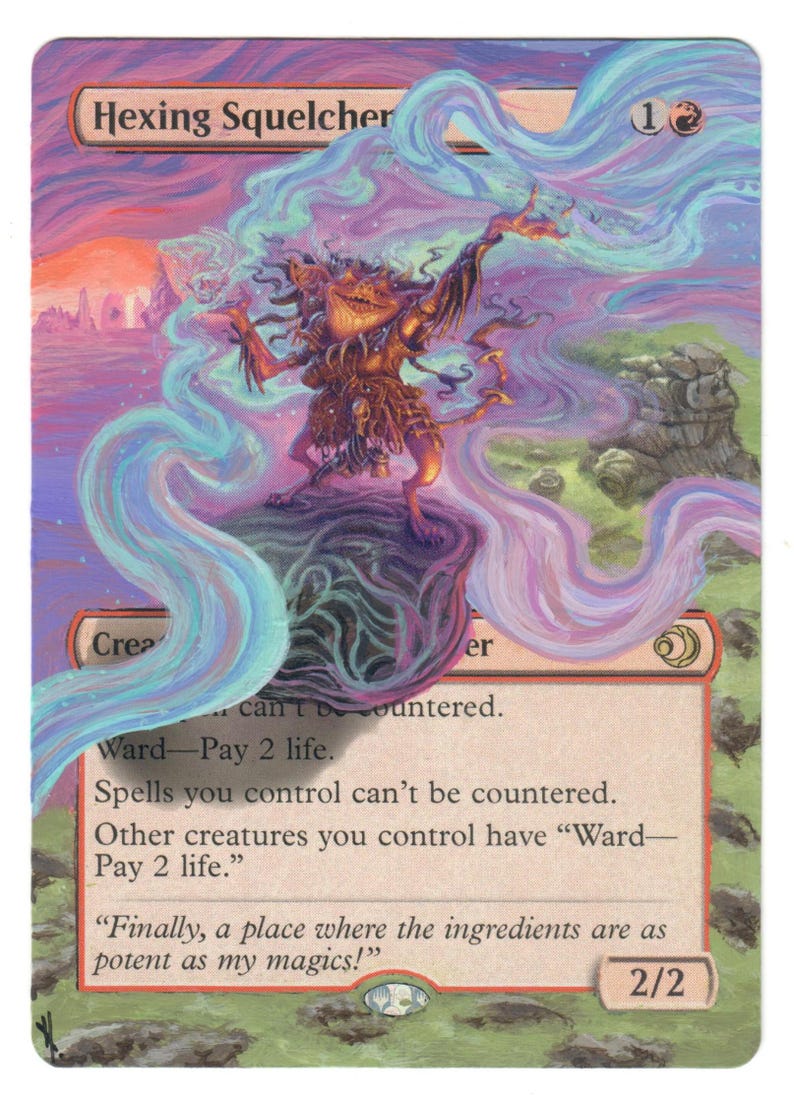 Hexing Squelcher Altered Full Art MTG Lorwyn Eclipsed CEDH Goblin ...