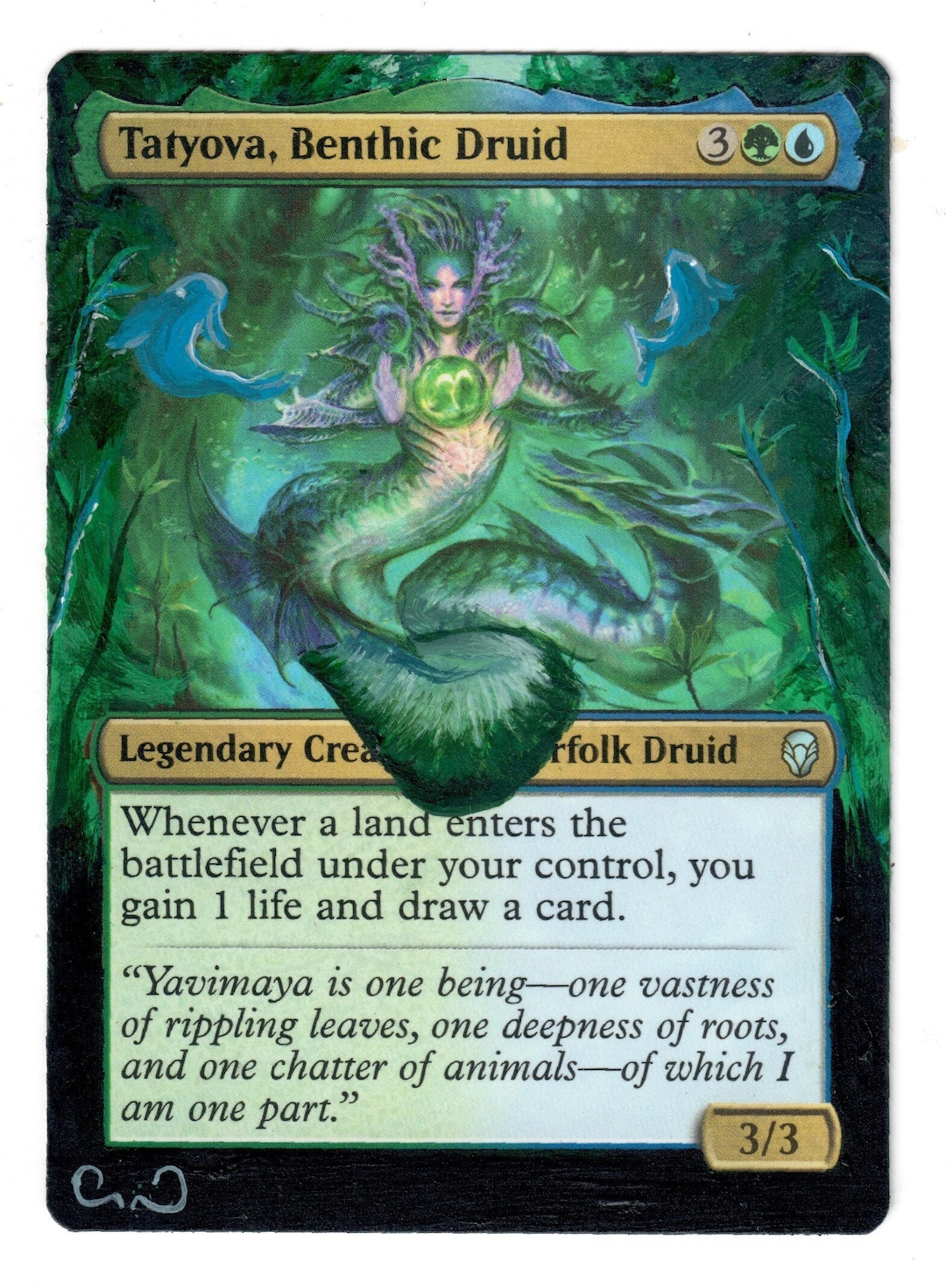 Tatyova Benthic Druid Altered Full Art MTG Magic Commander 2020 EDH ...