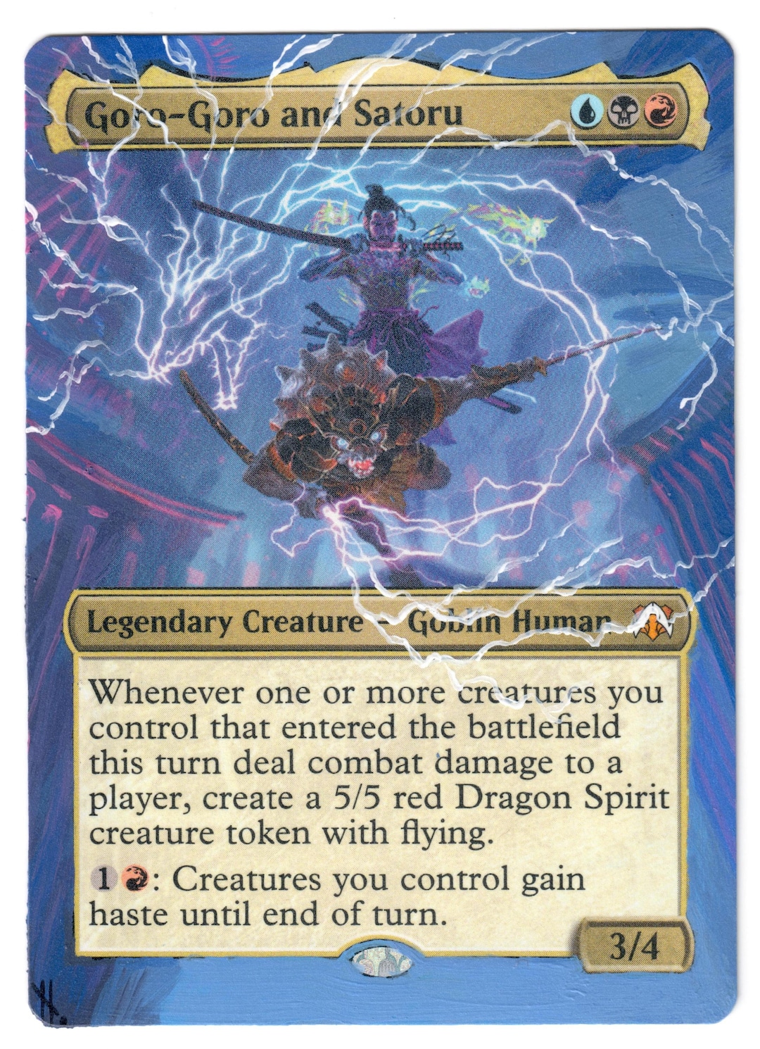 Goro Goro and Satoru Altered Art MTG Prerelease Commander Legendary ...