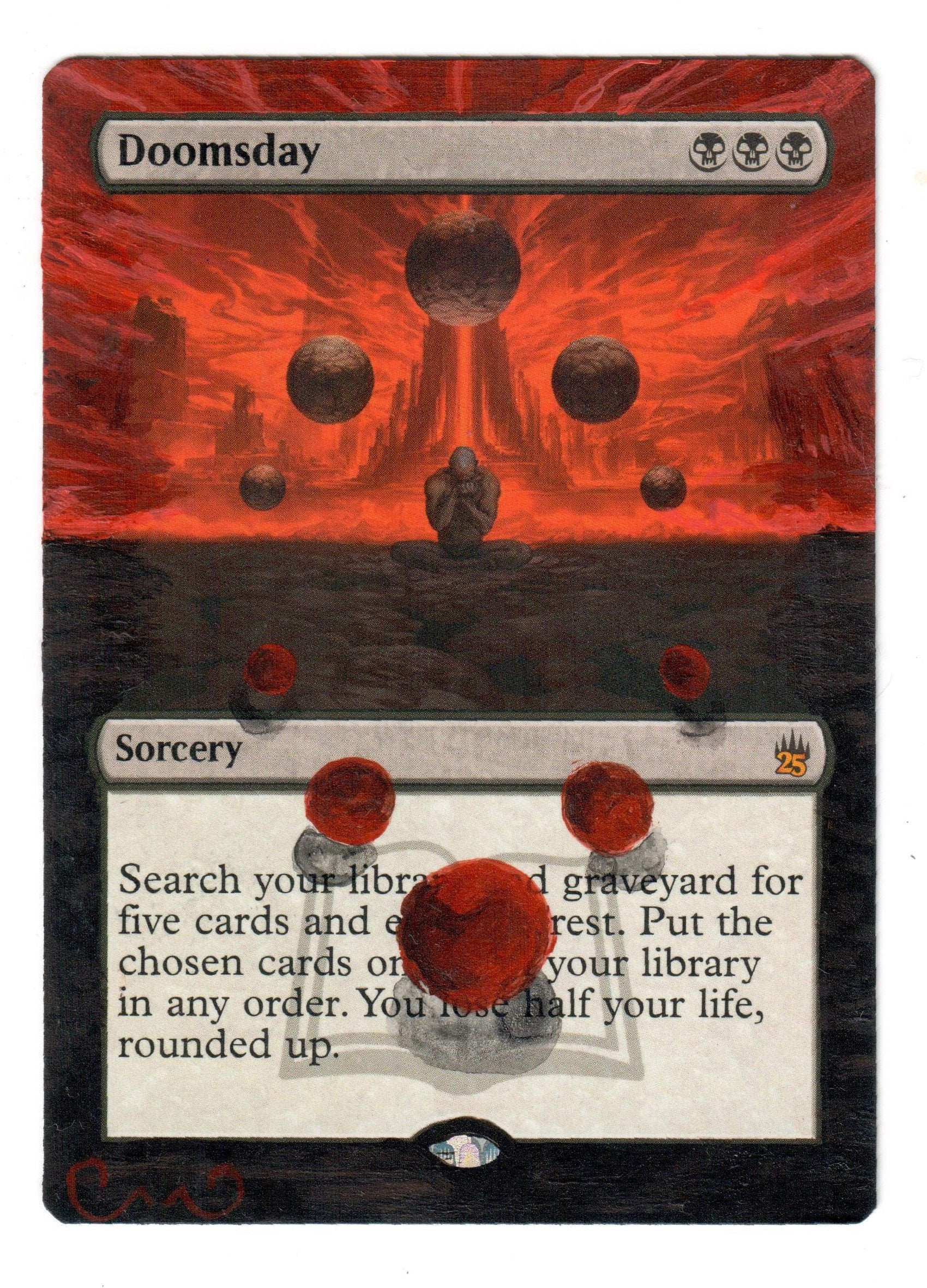 Doomsday Altered Full Art Painted MTG Magic Commander Cedh - Etsy
