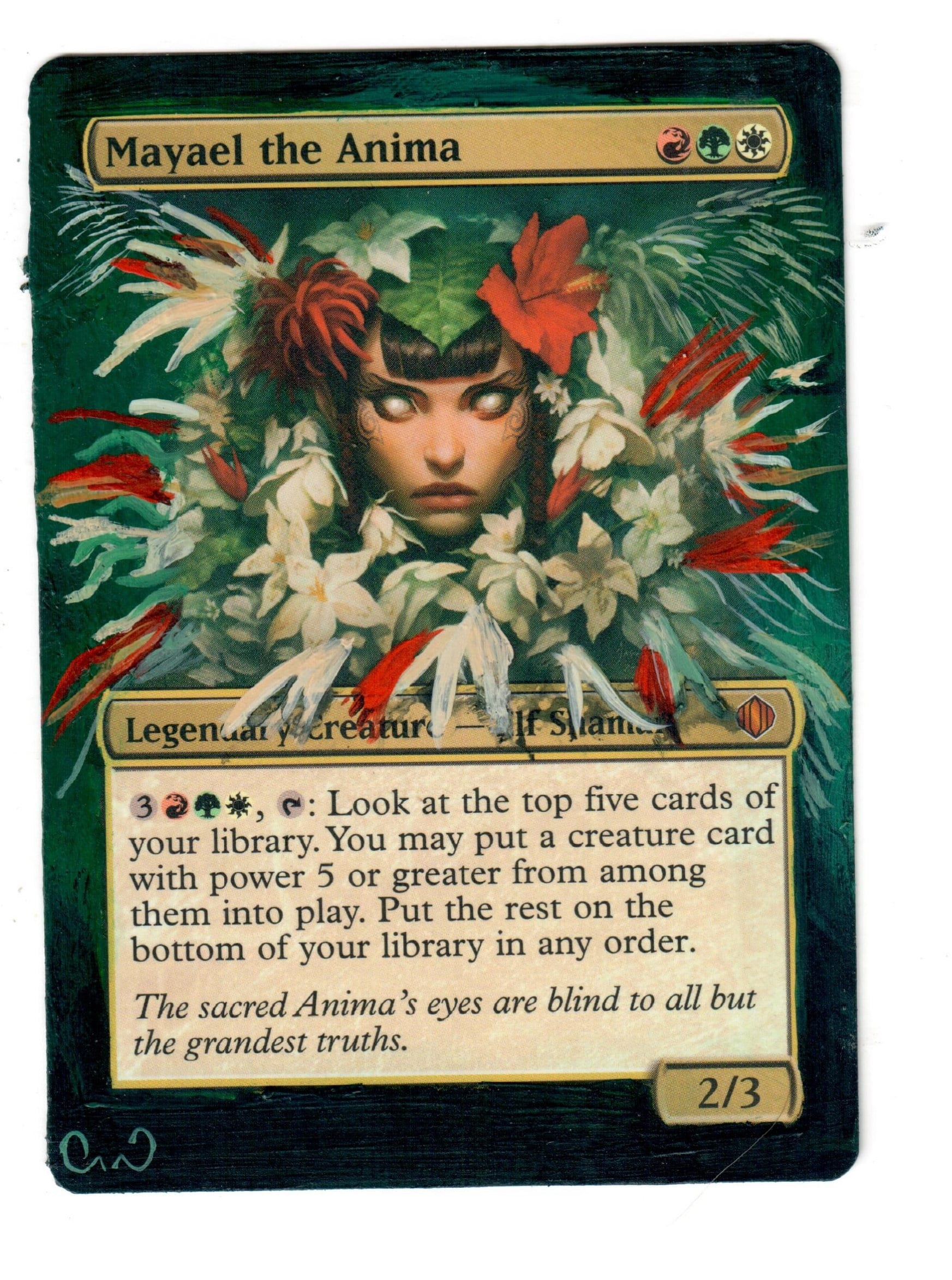 Mayael the Anima Altered Full Art MTG Magic Commander EDH - Etsy
