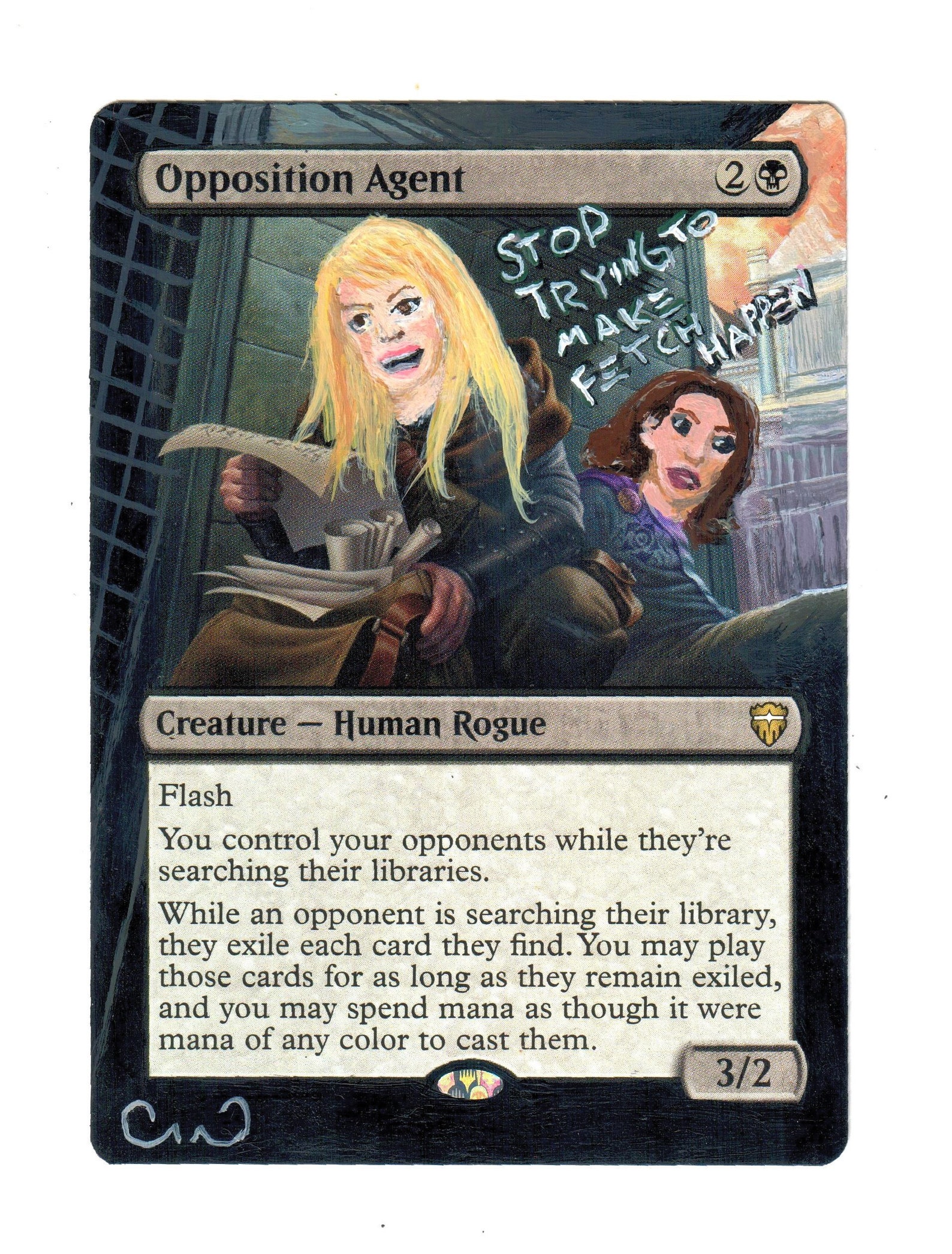 Opposition Agent Funny Altered Full Art MTG Magic Commander Legends EDH ...